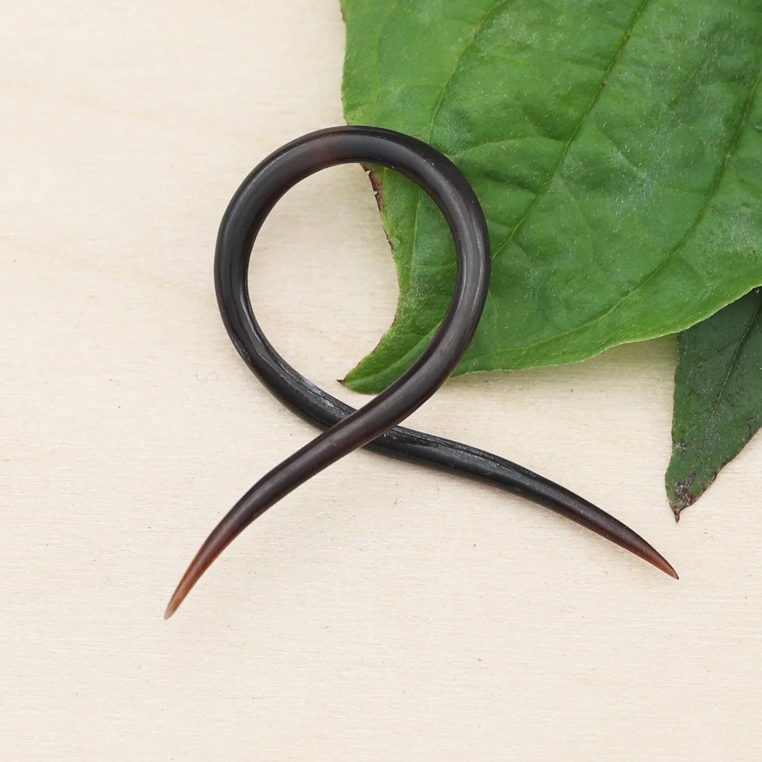 Ear piercing horn unusual jewelry hand-carved unique piece buy easily ...