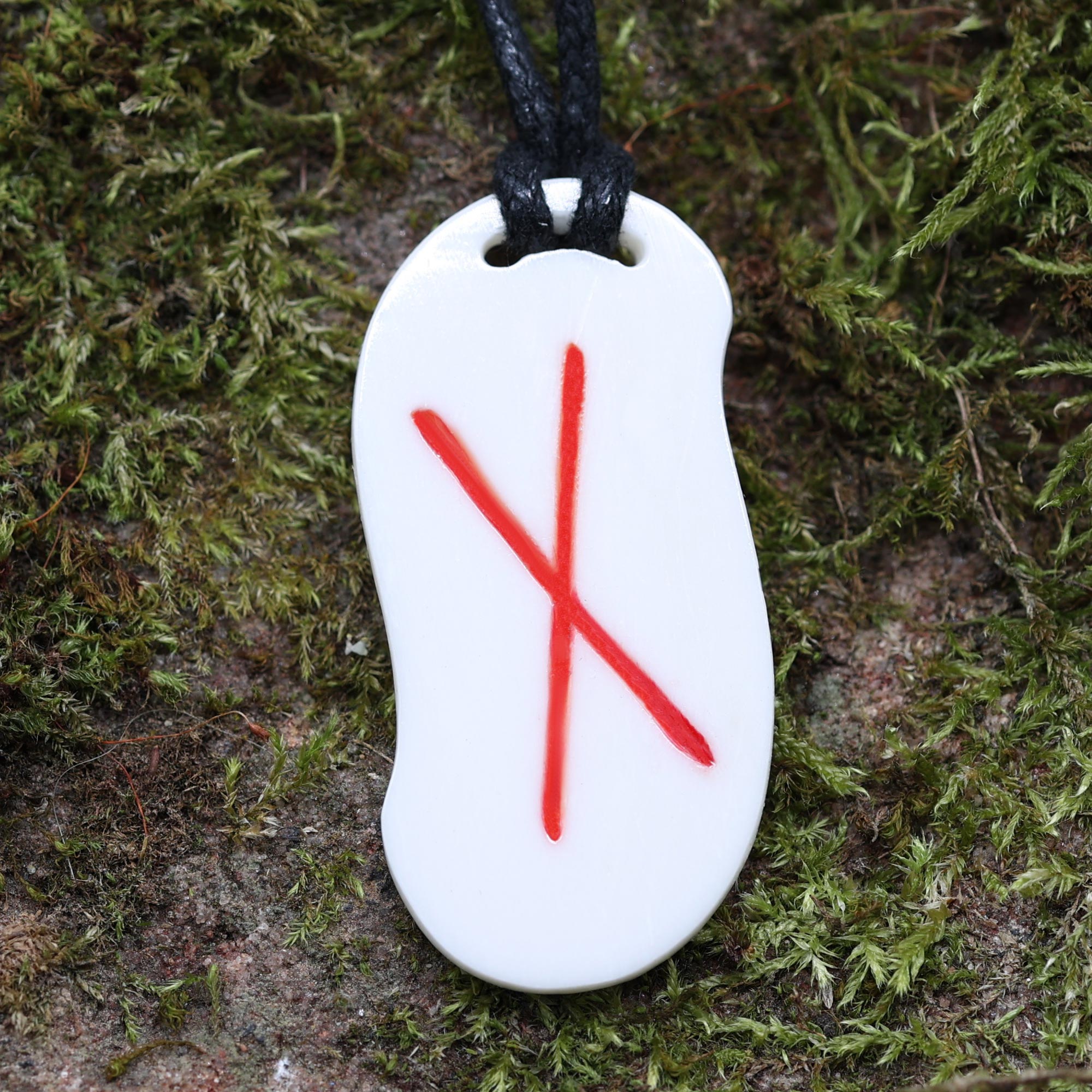 Knochen Rune naudhiz Anhänger Kette Talisman Online kaufen